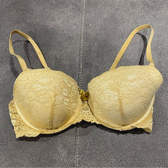 Gilligan & O'Malley | Intimates & Sleepwear | Gold Lace Push Up Bra ...
